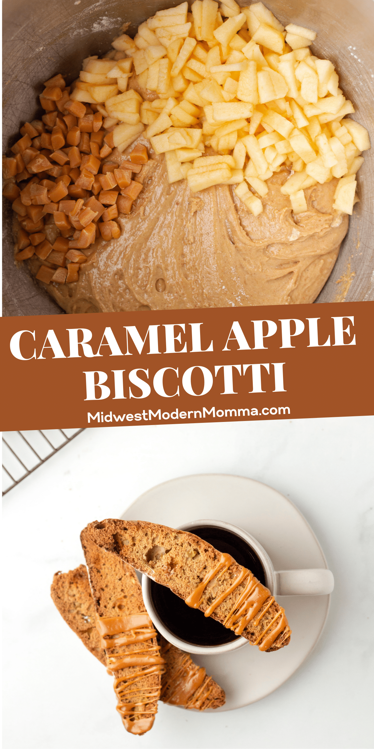 Homemade Caramel Apple Biscotti Recipe - Midwest Modern Momma