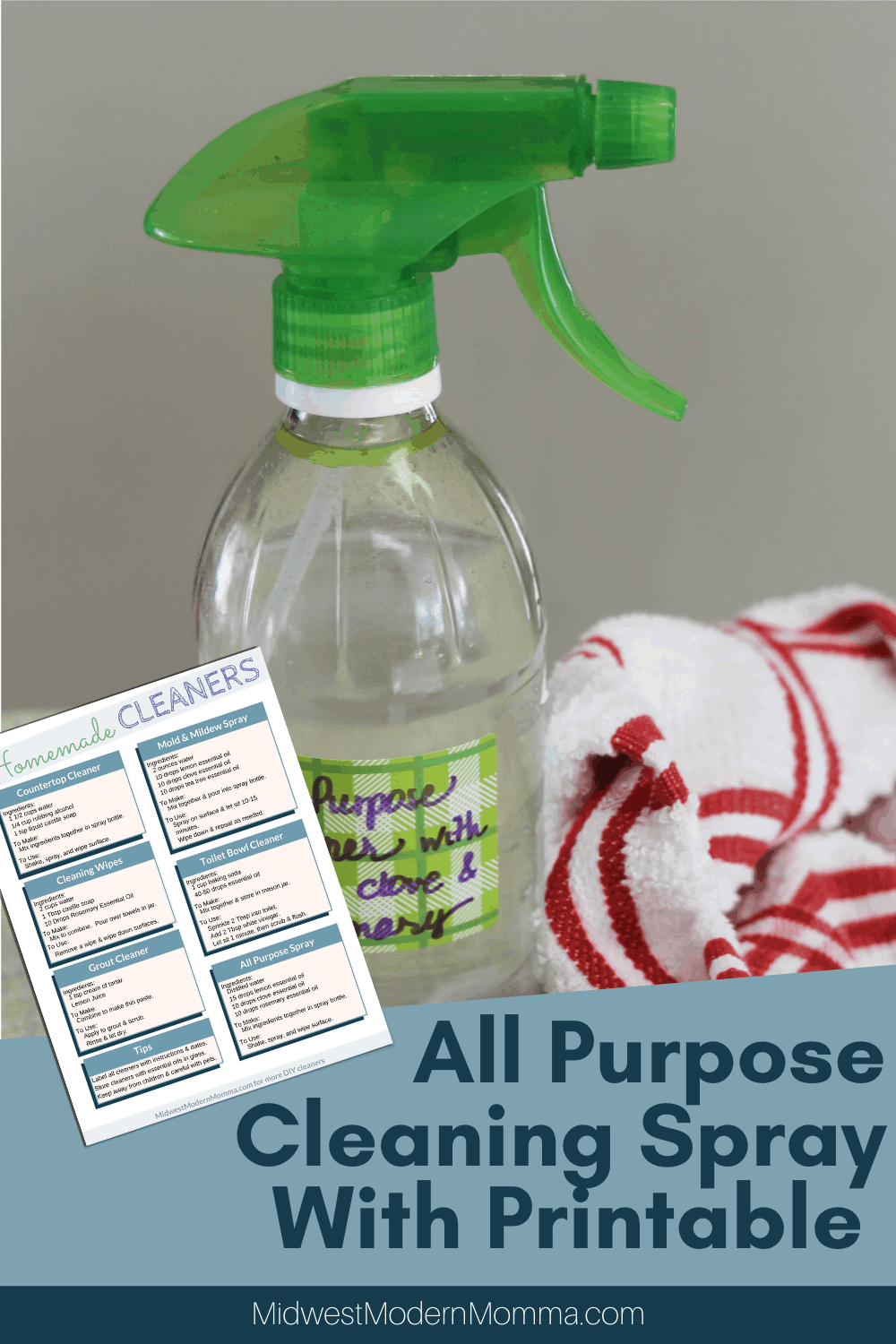 Homemade Cleaners: All Purpose Cleaning Spray